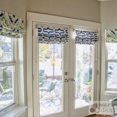 Roman Shades for French Doors | Ann Inspired